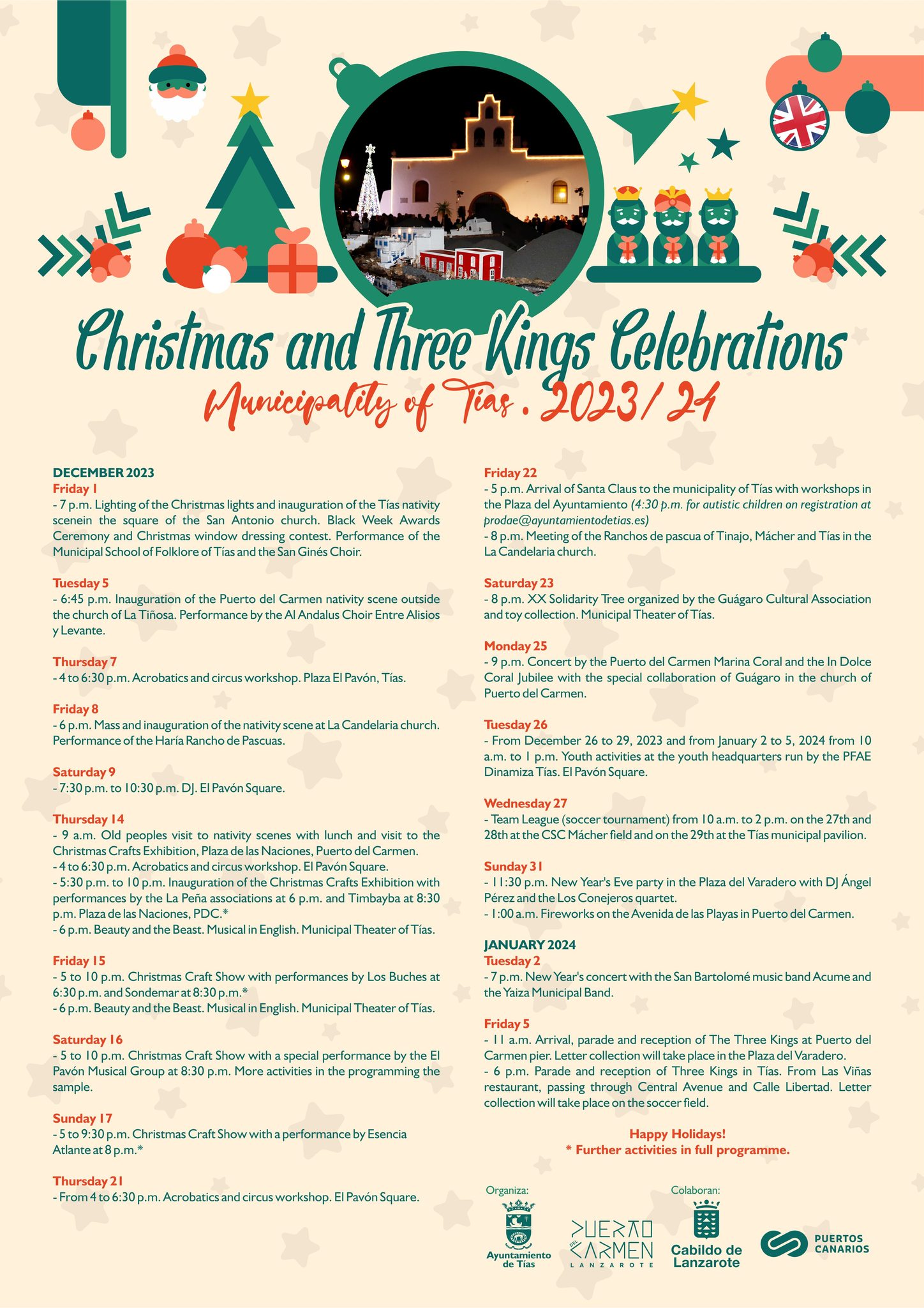 Christmas and the Three Kings Day in Tias and Puerto del Carmen ...